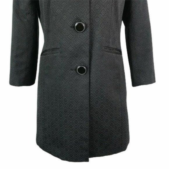Apostrophe | Jackets & Coats | Apostrophe Black Jacquard Long Jacket ...